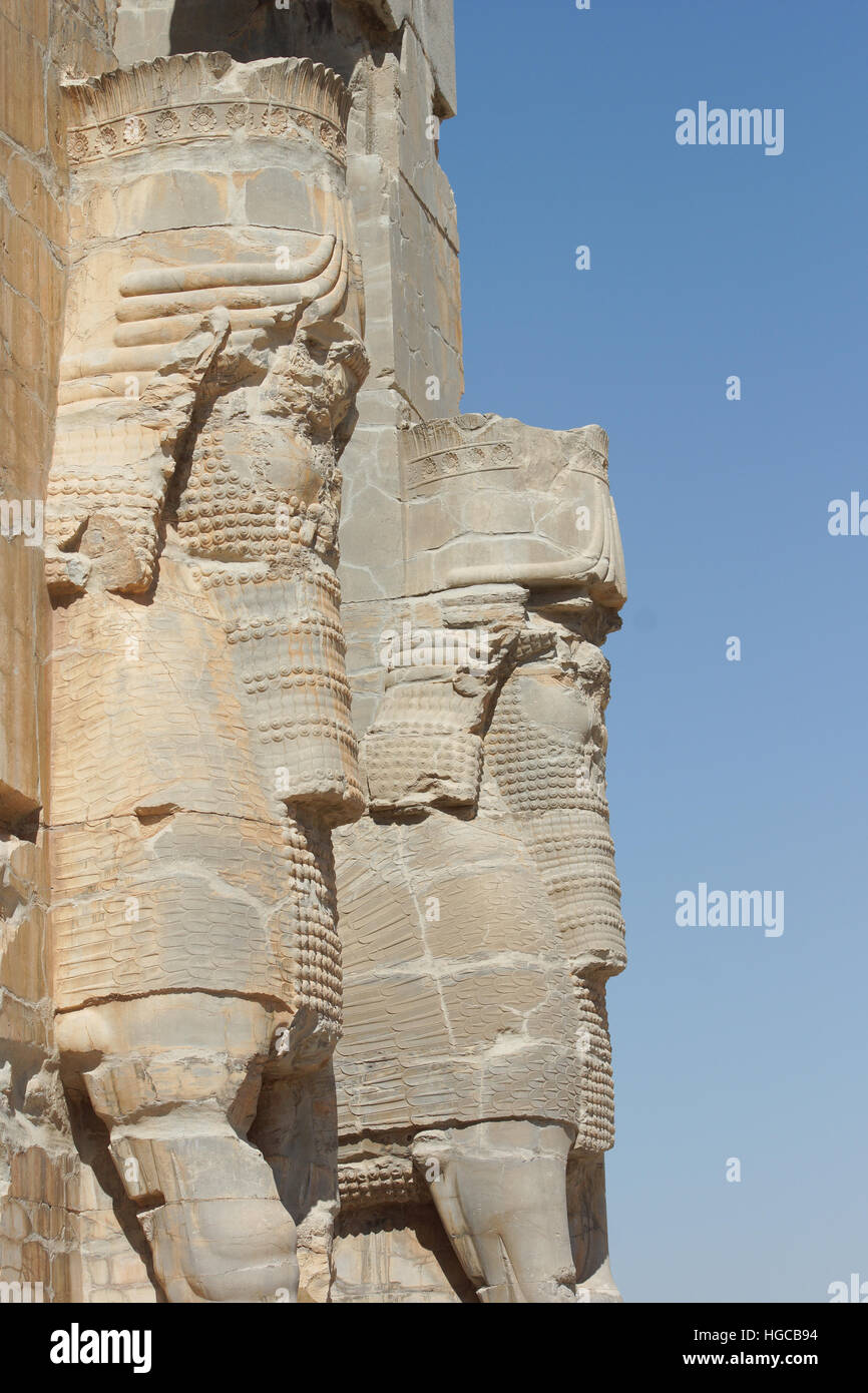 PERSEPOLIS, IRAN - OCTOBER 6, 2016: Impressions of the historical site ...