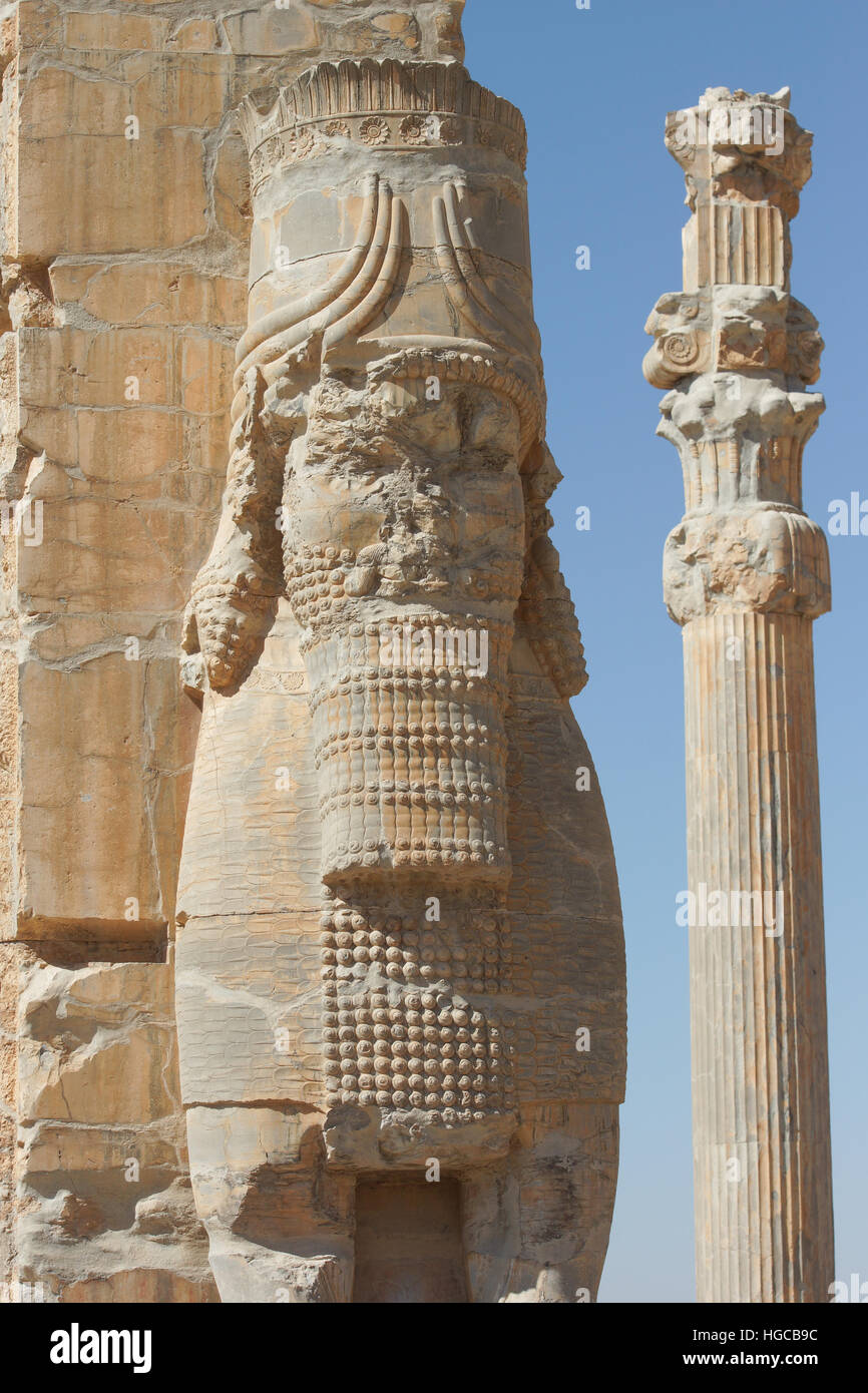 PERSEPOLIS, IRAN - OCTOBER 6, 2016: Impressions of the historical site ...