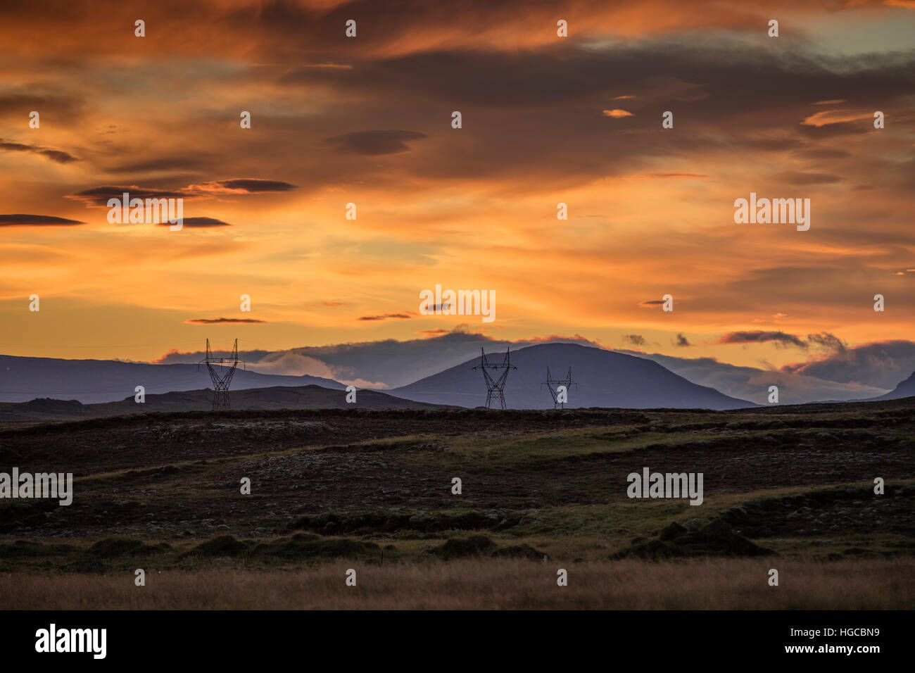 Pylons iceland hi-res stock photography and images - Alamy