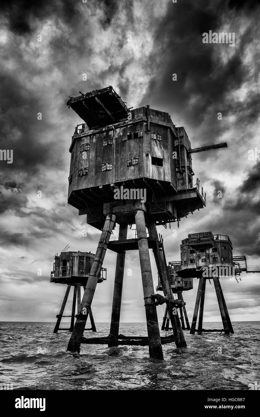Maunsell Forts in the Thames Estuary Stock Photo - Alamy