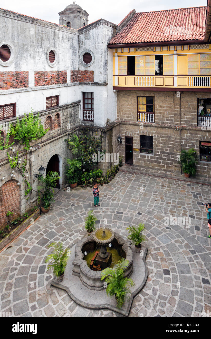 Courtyard, Casa Manila, San Luis Complex, Intramuros, Philippines Stock ...