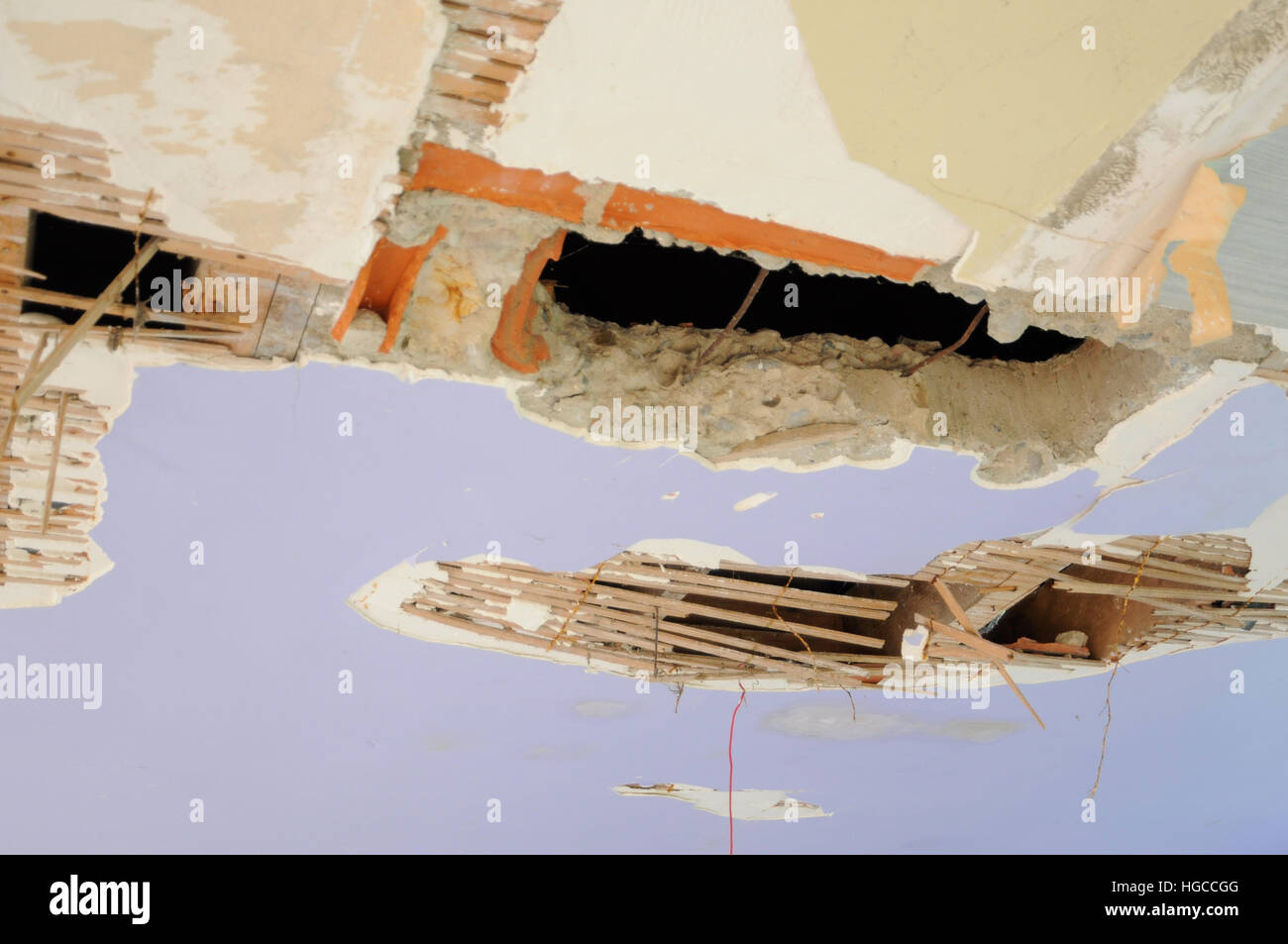 An old ruined ceiling with beutiful pastel colors Stock Photo - Alamy