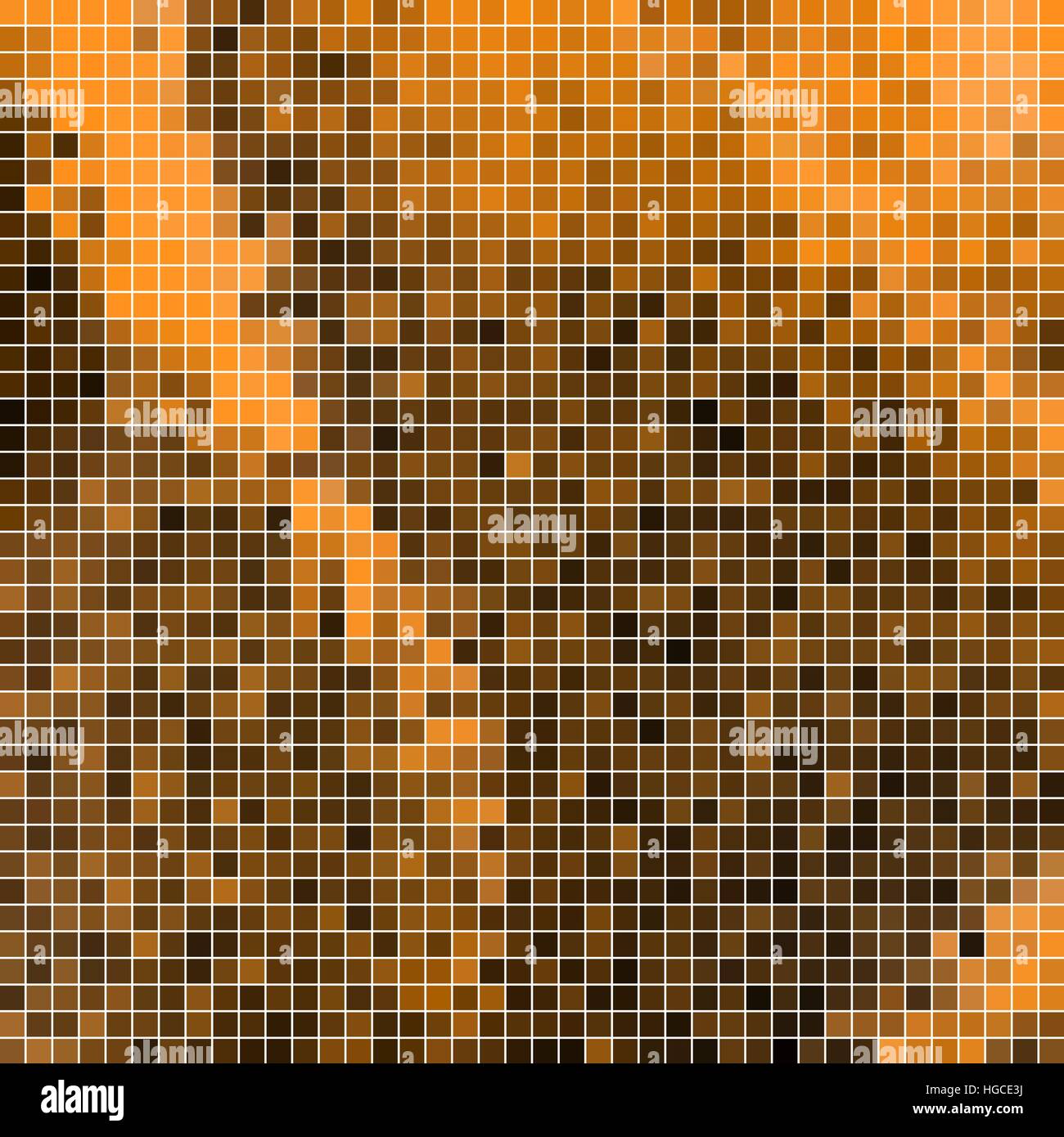 abstract vector square pixel mosaic background - orange Stock Vector ...