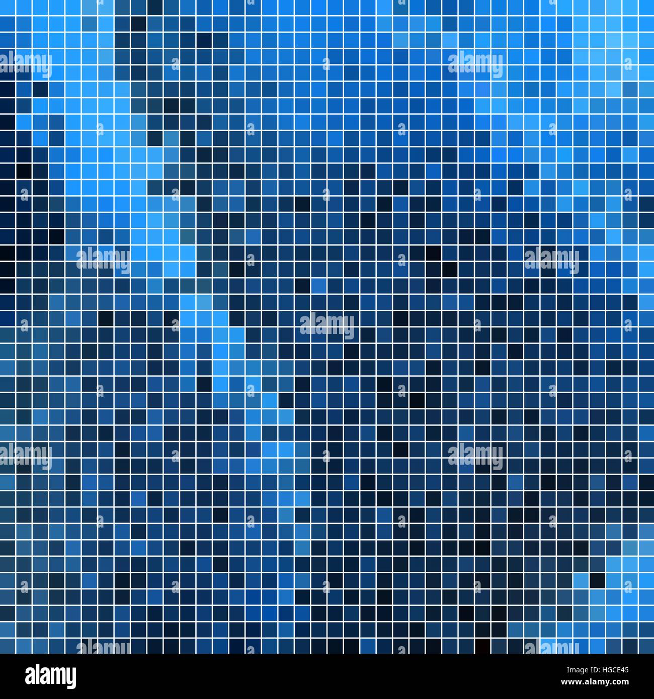 abstract vector square pixel mosaic background - blue Stock Vector ...