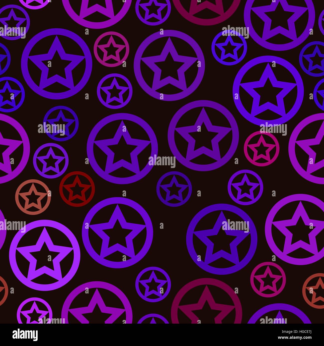 vector seamless pattern - violet stars in circles Stock Vector Image ...