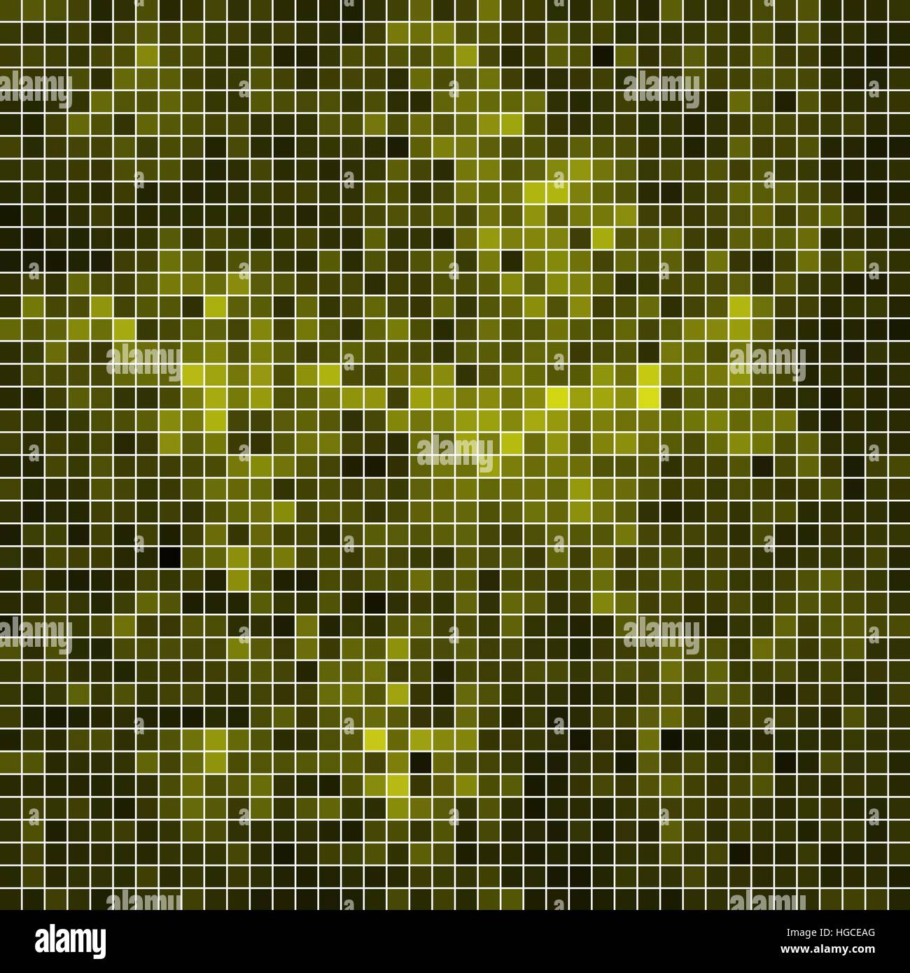 abstract vector square pixel mosaic background - green and yellow Stock ...