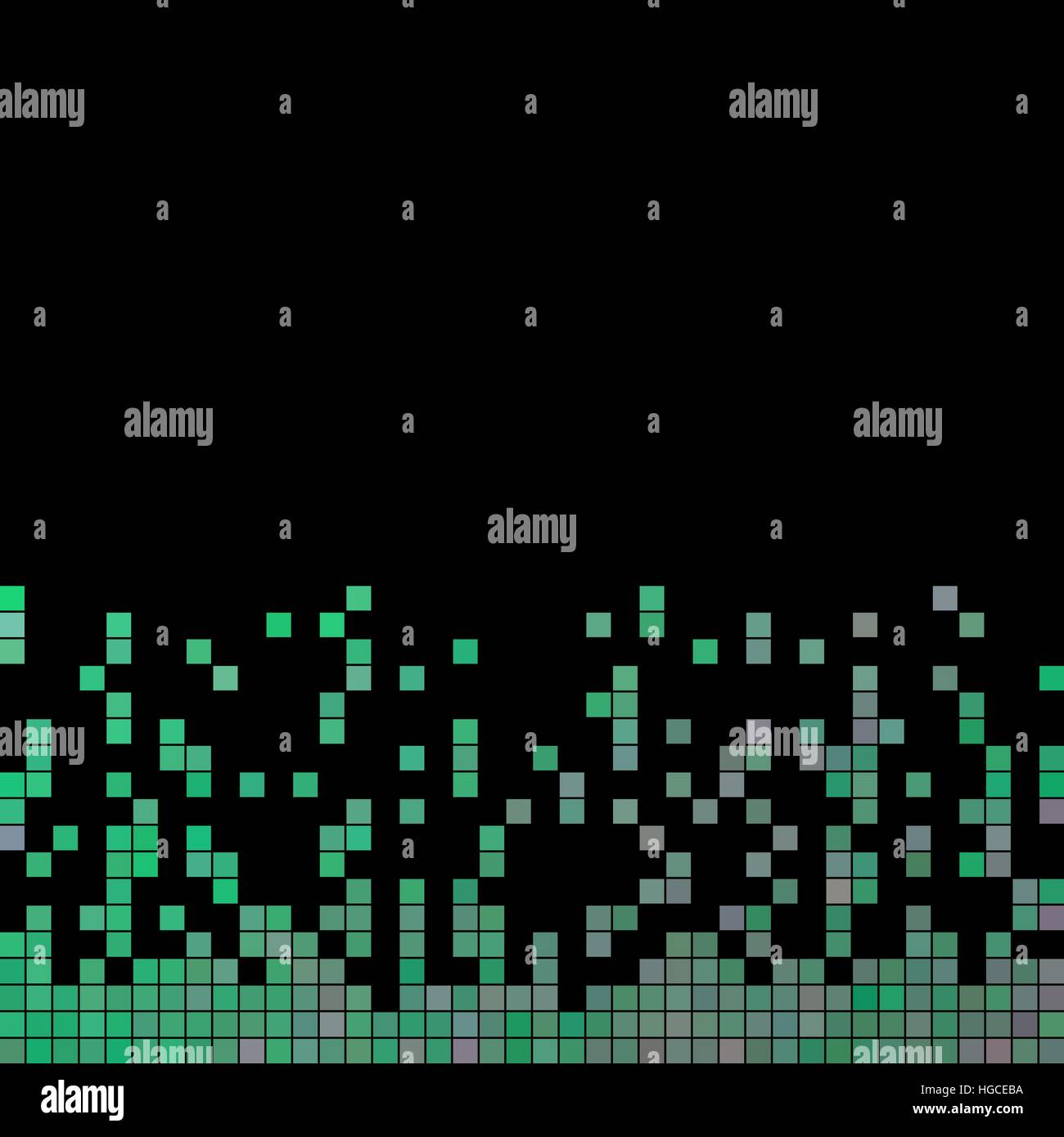 abstract vector square pixel mosaic background - teal Stock Vector ...