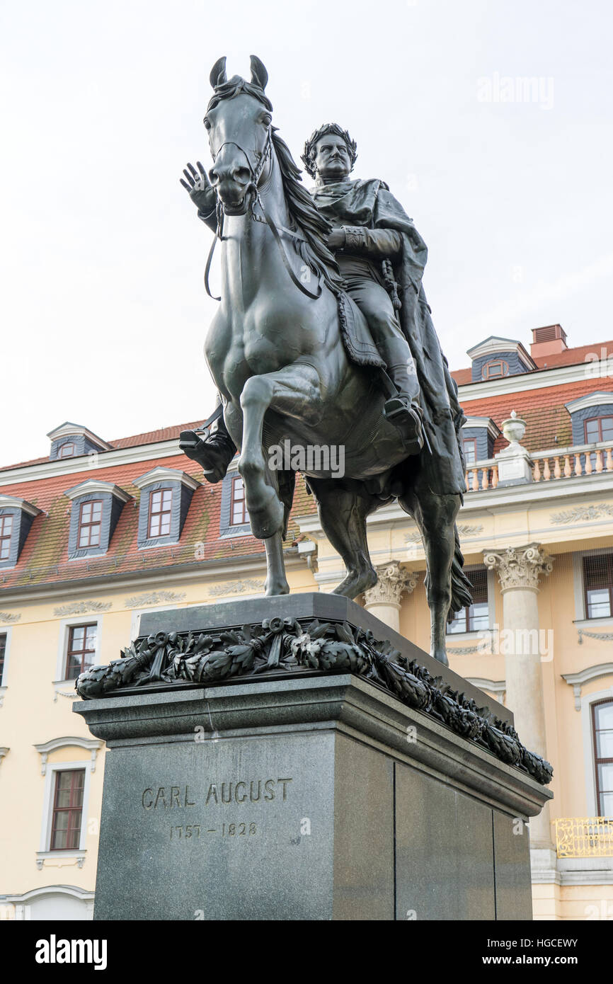 Equestrian statue carl august weimar hi-res stock photography and ...