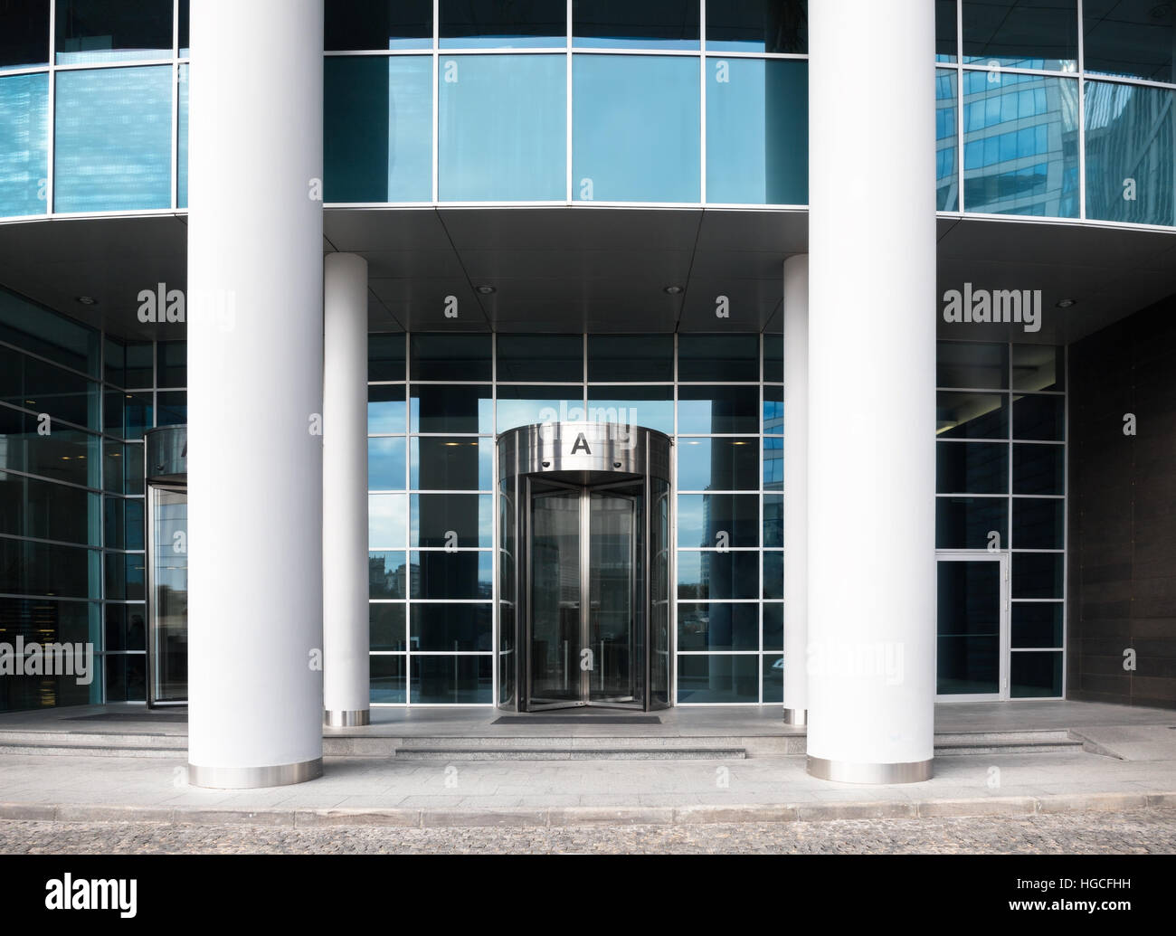 Entrance to a modern business center Stock Photo - Alamy