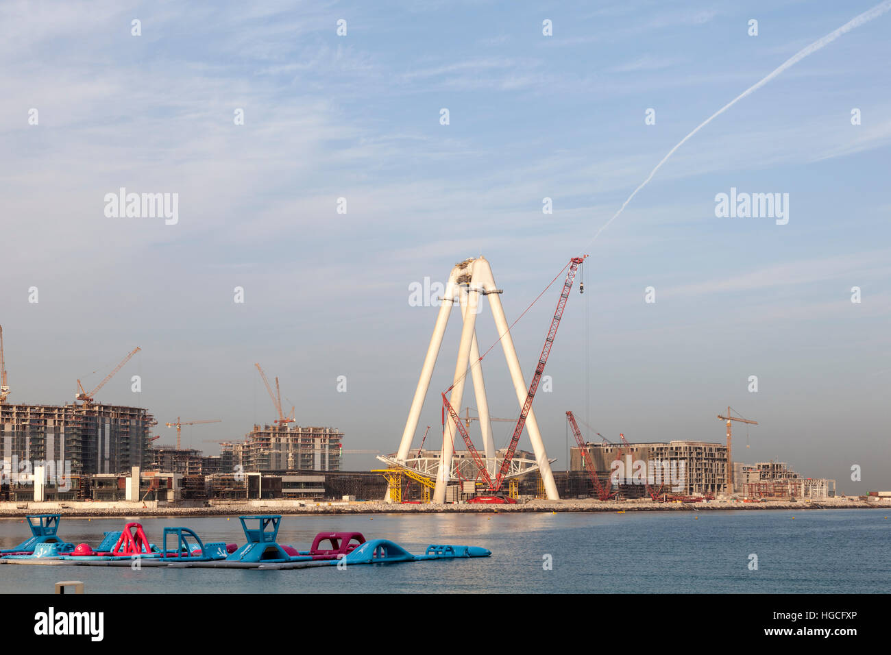 Construction site of the Dubai Eye ferris wheel Stock Photo - Alamy