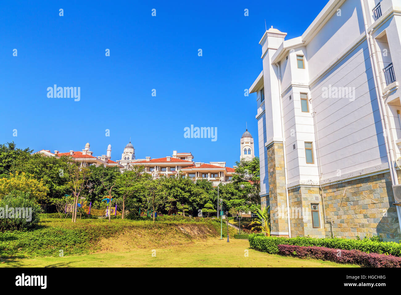 The location of modern high-end residential district Stock Photo - Alamy
