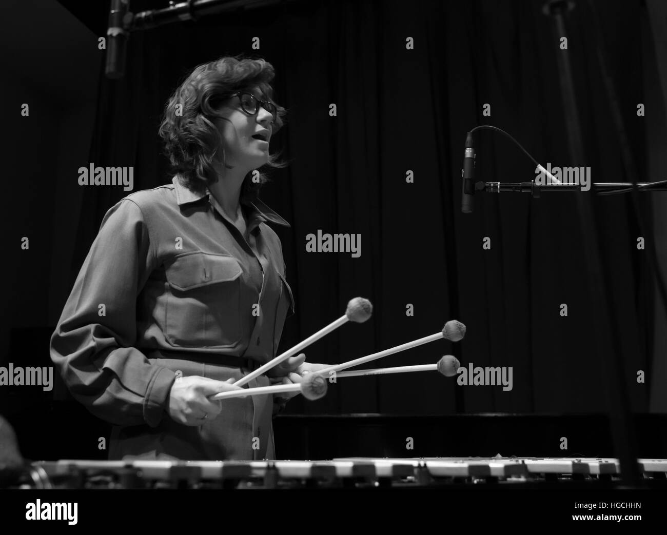 New York, NY USA - January 6, 2017: Amy Garapic of Tigue band performs ...