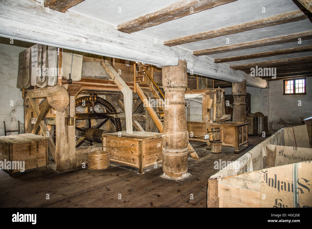 The old mill indoors Stock Photo - Alamy