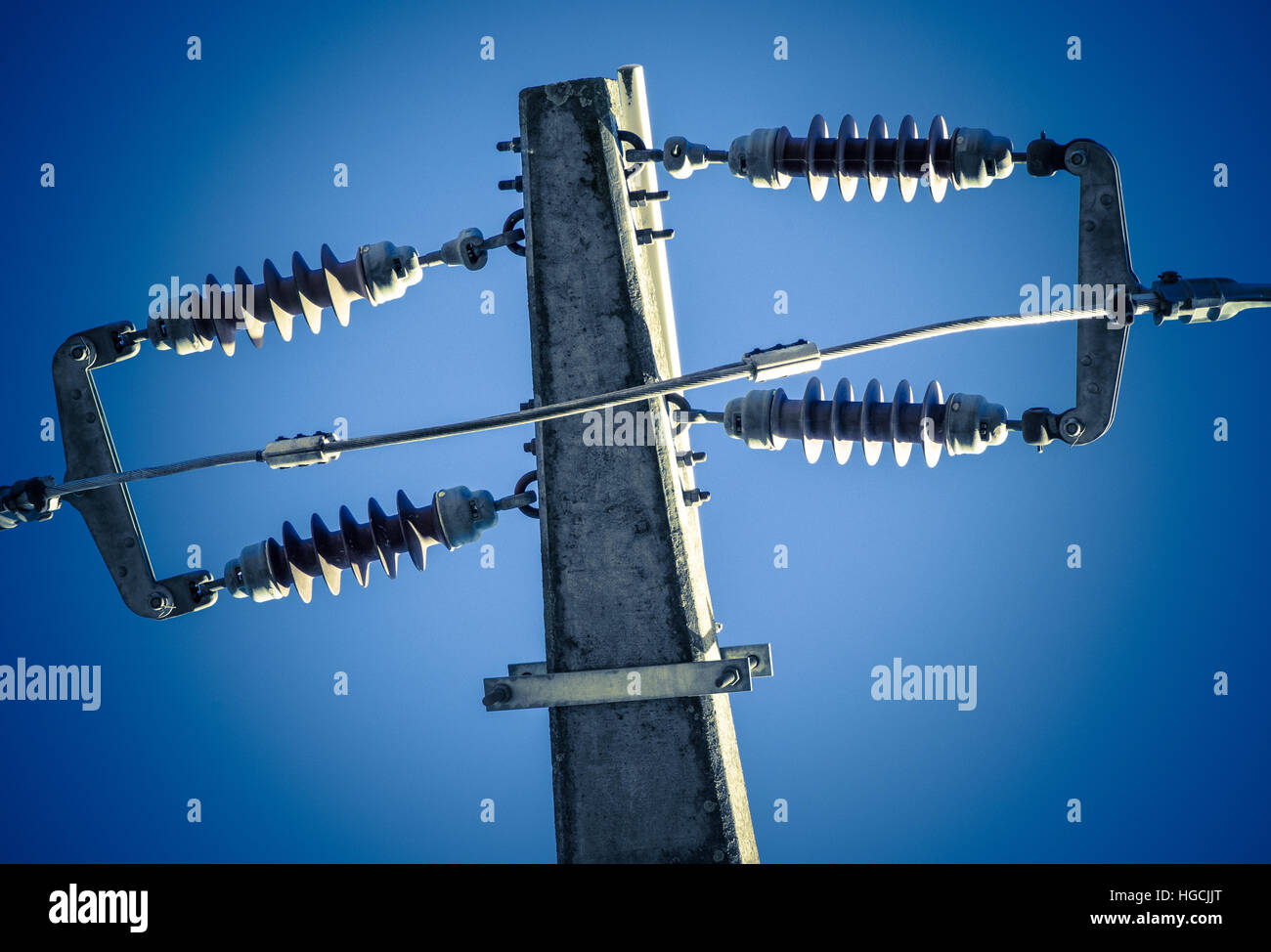 Electricity pylon details Stock Photo - Alamy