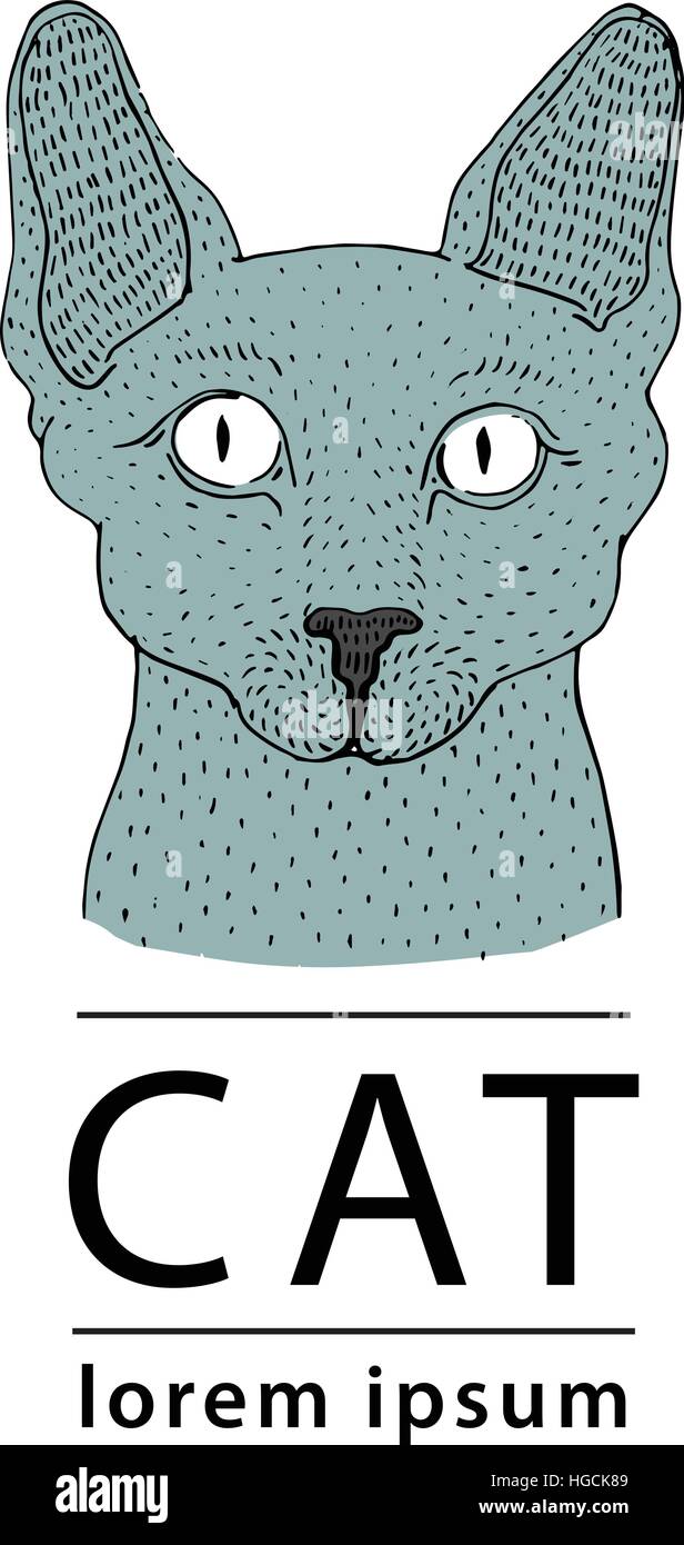 Sphynx cat logo, vector illustration Stock Vector Image & Art - Alamy