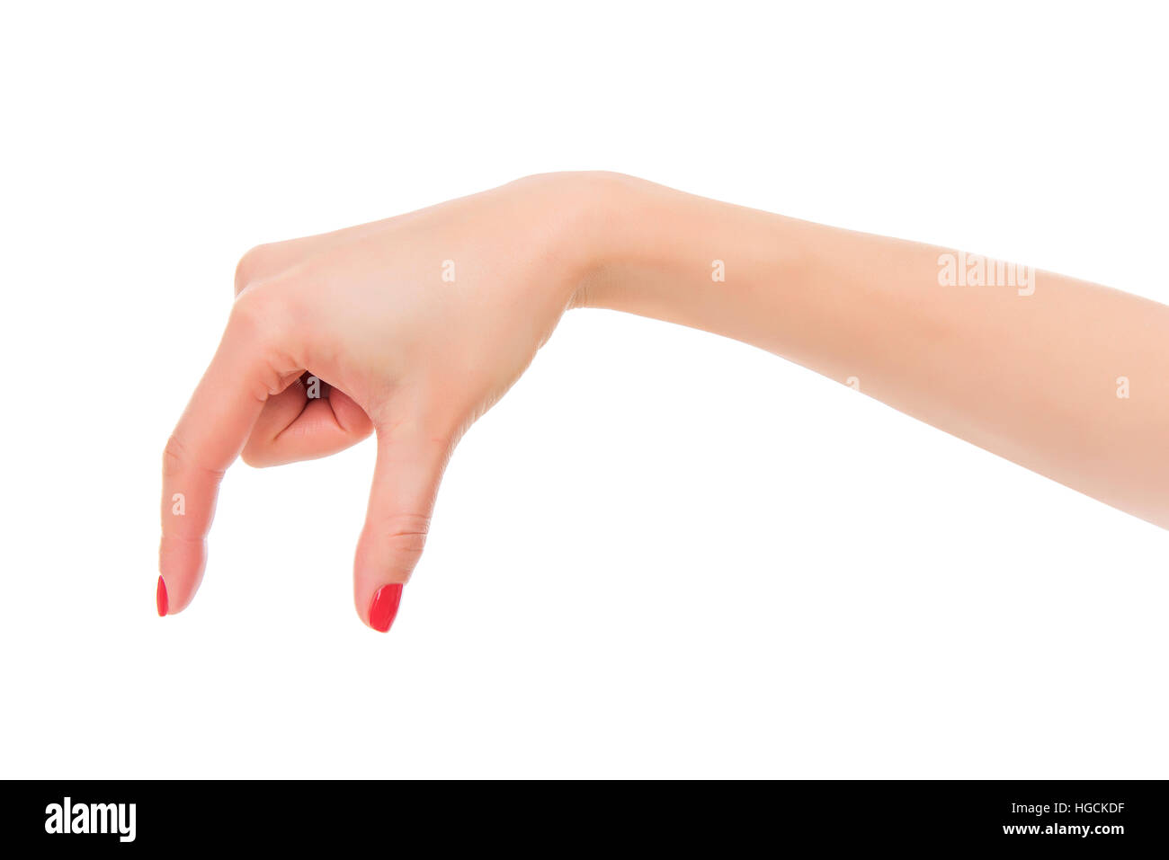 Female hand to take something Stock Photo - Alamy