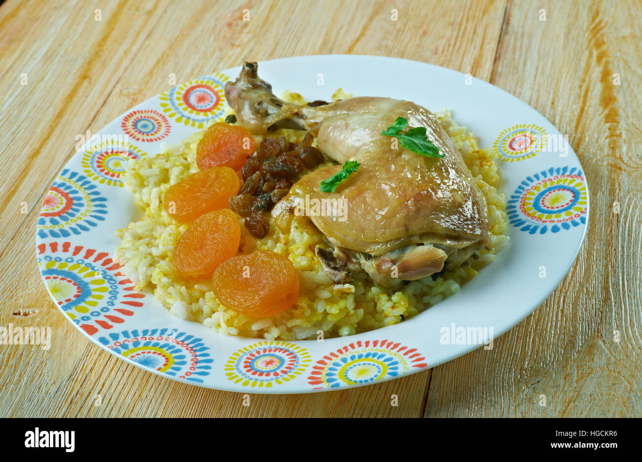 Toyug plov - Pilaf with chicken and vegetables.Azerbaijani cuisine ...