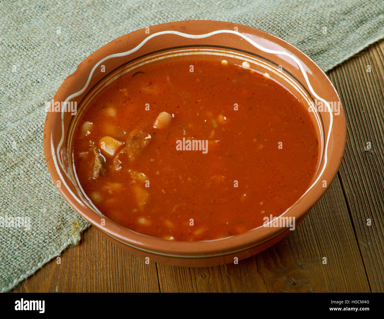 Frijoles Puercos Mexican bean stew Stock Photo - Alamy