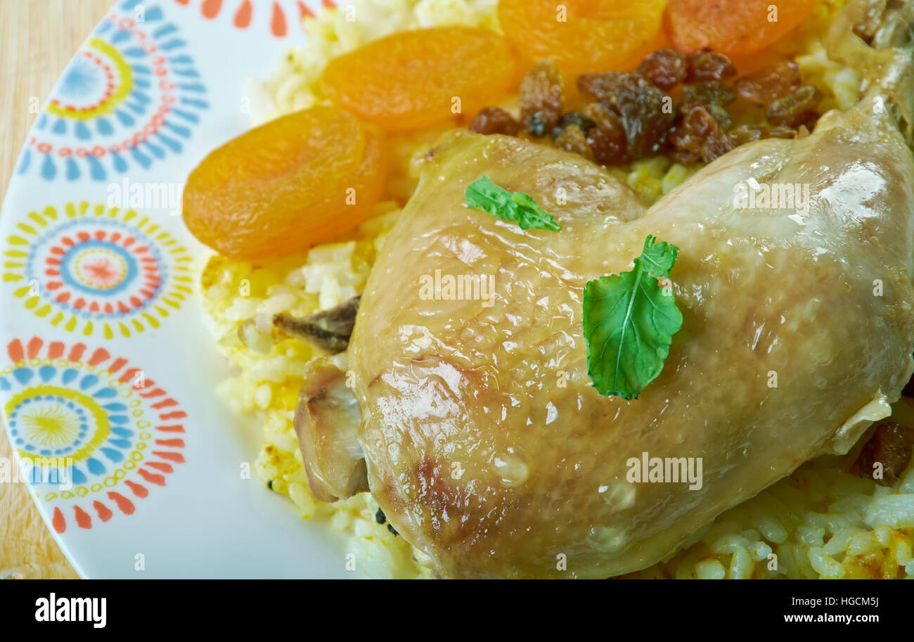 Toyug plov - Pilaf with chicken and vegetables.Azerbaijani cuisine ...