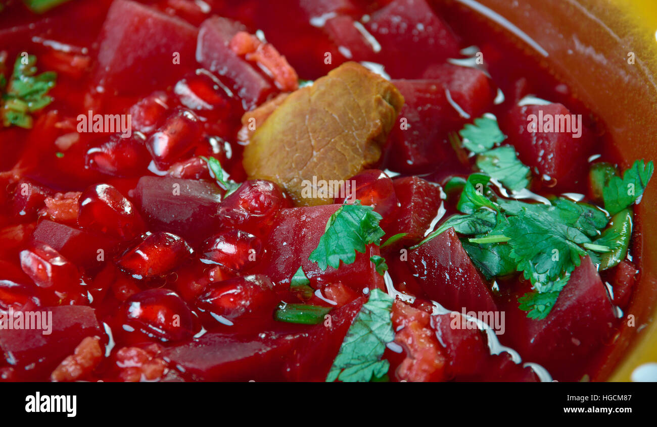 Shorbat Rumman Iraqi Pomegranate Stew Stock Photo - Alamy