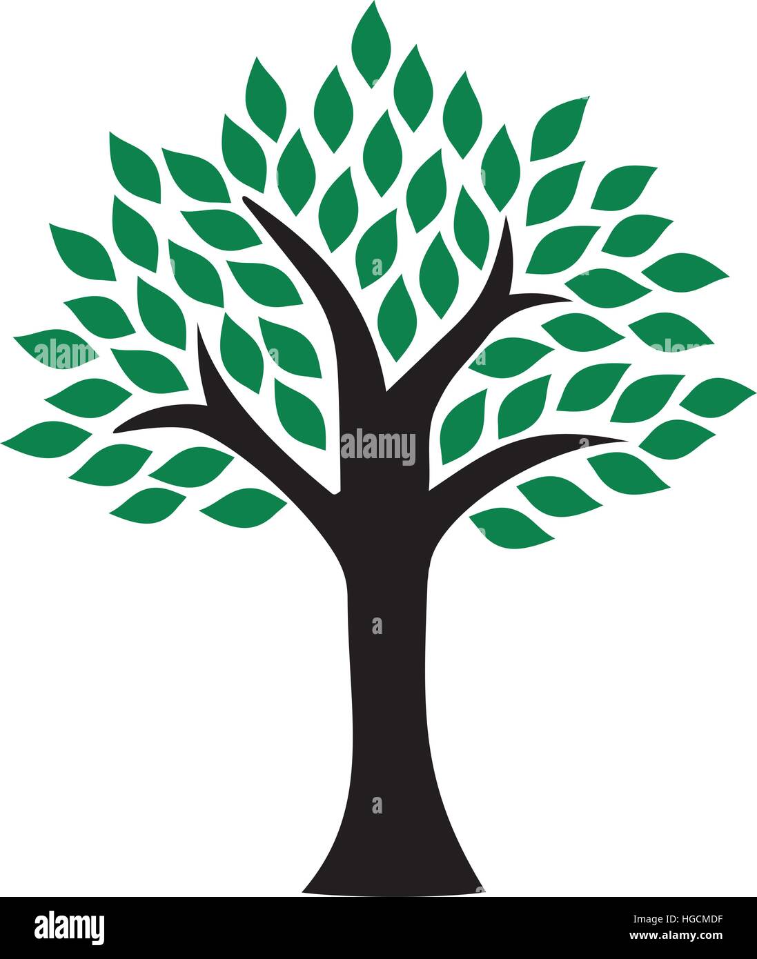 Perfect tree icon with leaves Stock Vector Image & Art - Alamy