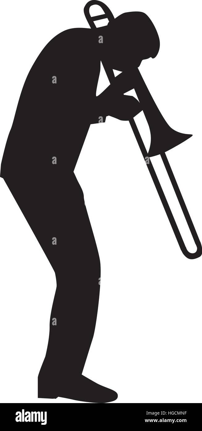 Silhouette De Trombone Trombone Silhouette Red Stock Photo Download