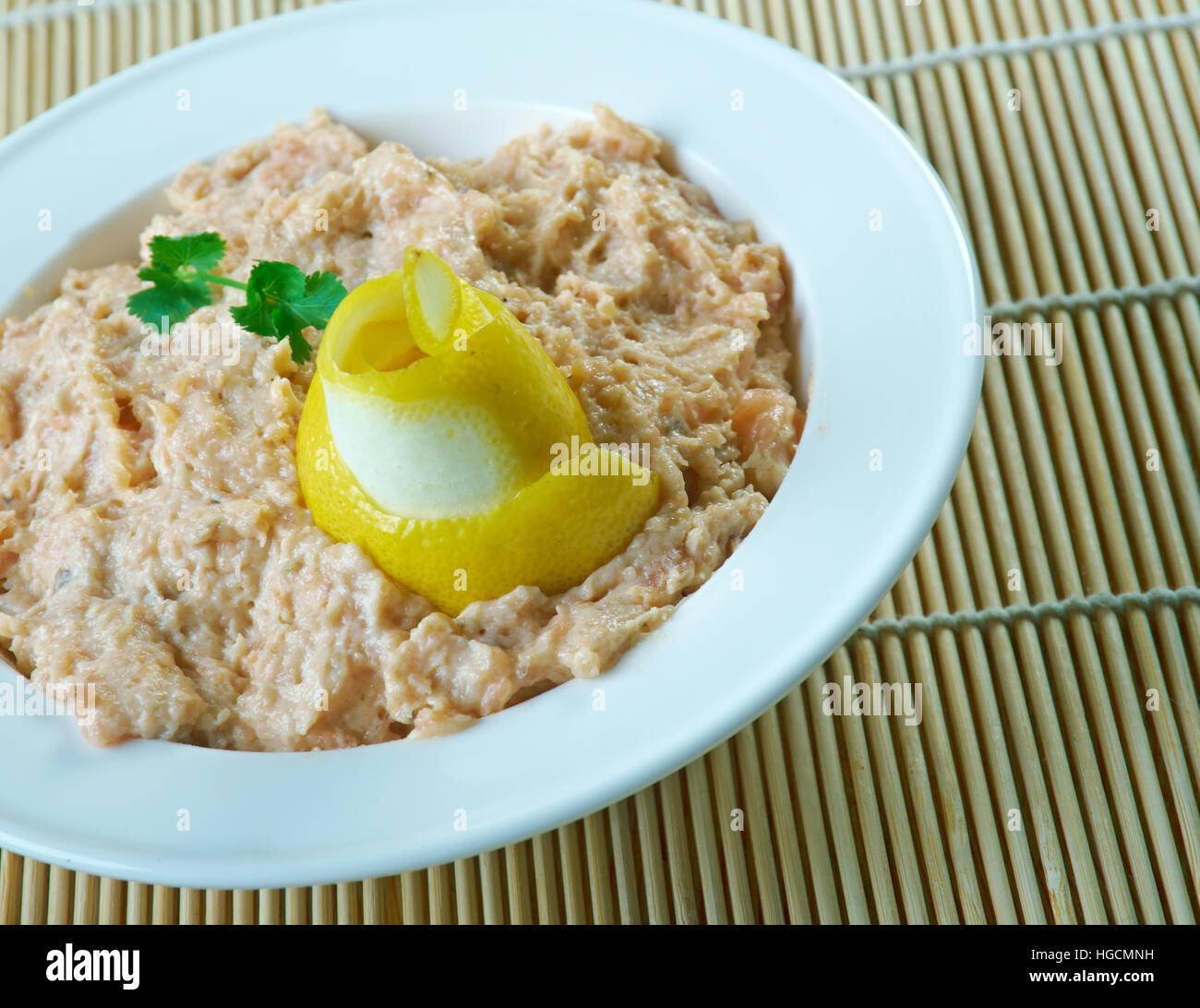 Smoked Trout Pate close up Stock Photo - Alamy