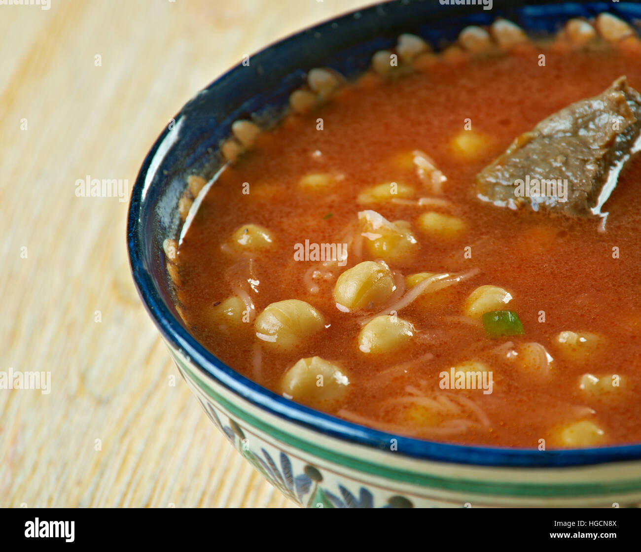 Chorba hrira Traditional Moroccan soup with chickpeas Stock Photo - Alamy