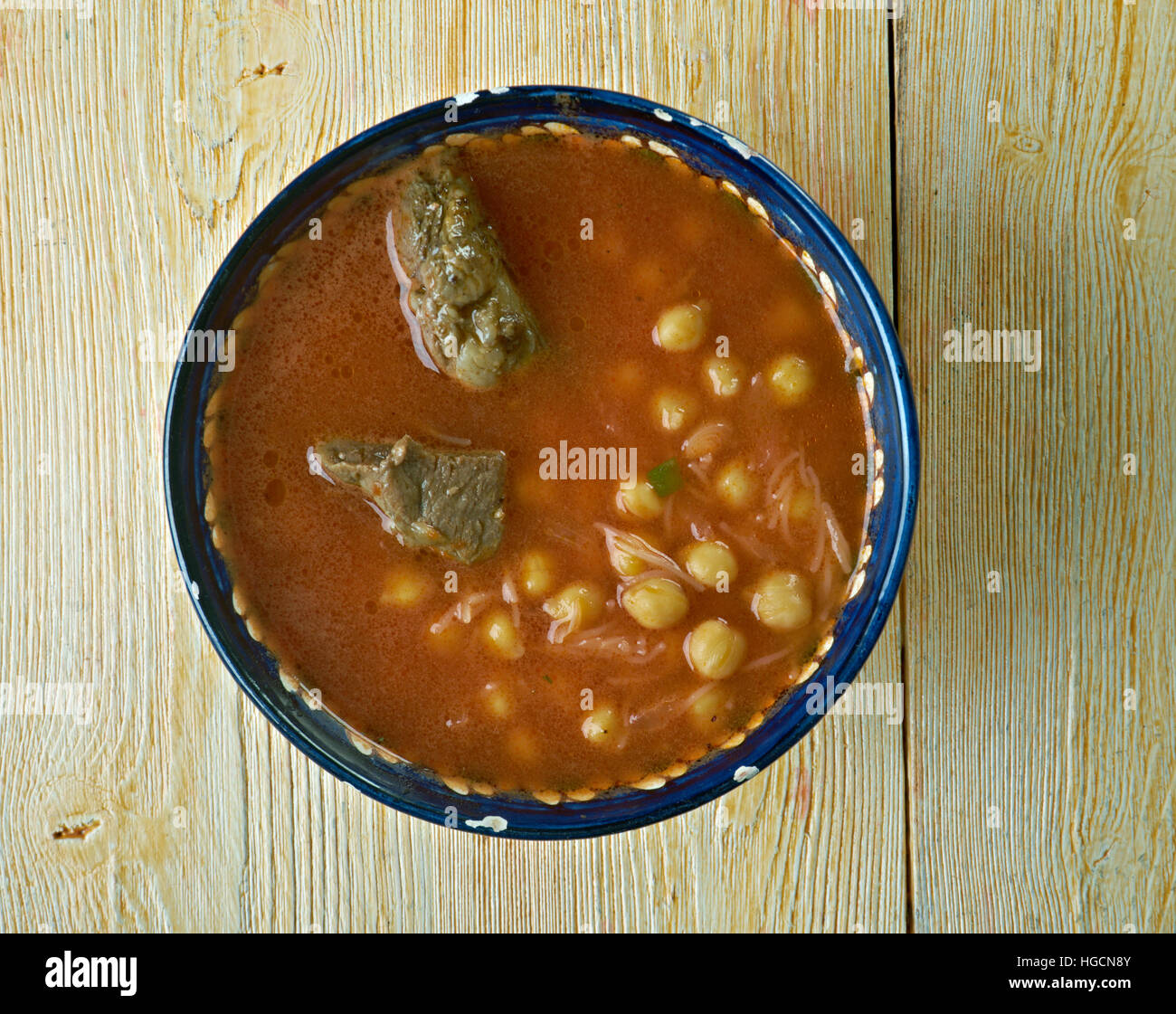 Chorba hrira Traditional Moroccan soup with chickpeas Stock Photo - Alamy
