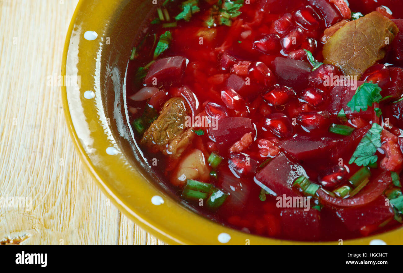 Shorbat Rumman Iraqi Pomegranate Stew Stock Photo - Alamy
