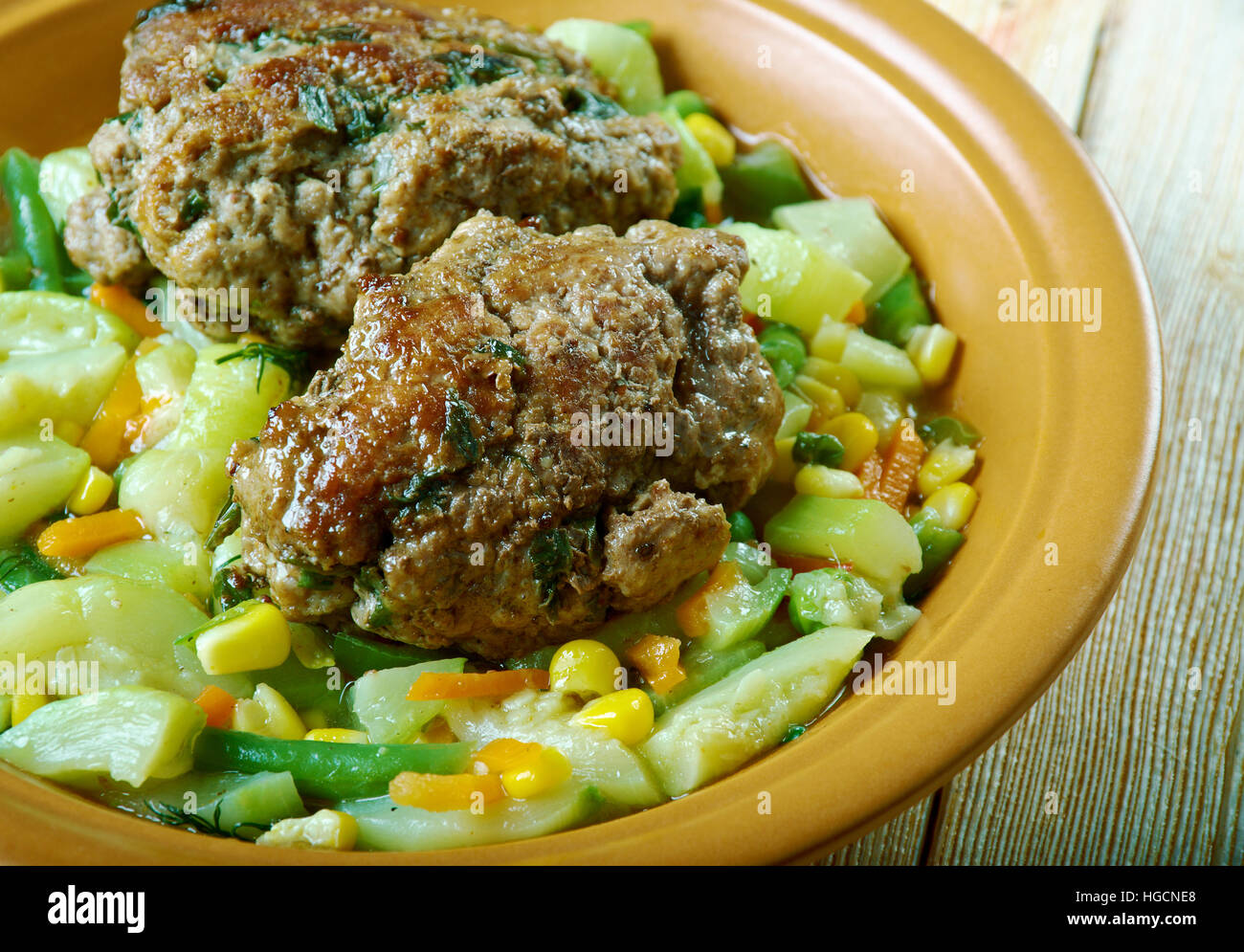 Anne Koftesi Tarifi - Turkish kofte with seasonal vegetables Stock ...