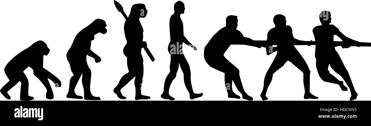 Tug of war evolution Stock Vector Image & Art - Alamy