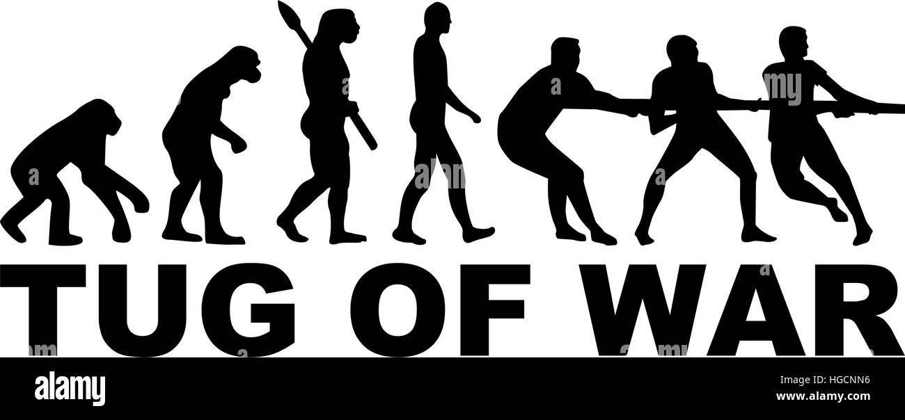 Evolution tug of war Stock Vector Image & Art - Alamy