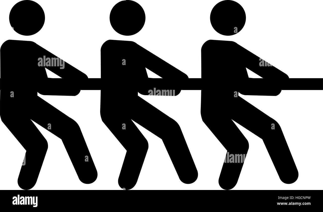 Tug of war Stock Vector Images - Alamy