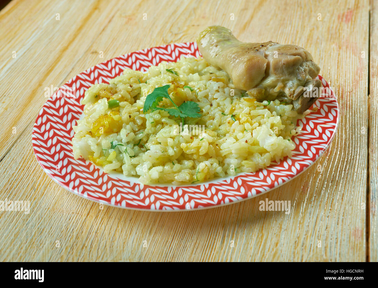 Dan Bauk delicious Burmese Chicken briyani Stock Photo - Alamy