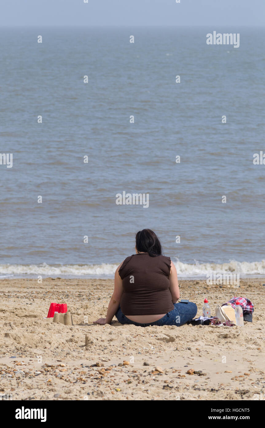 Fat person beach hi-res stock photography and images - Alamy