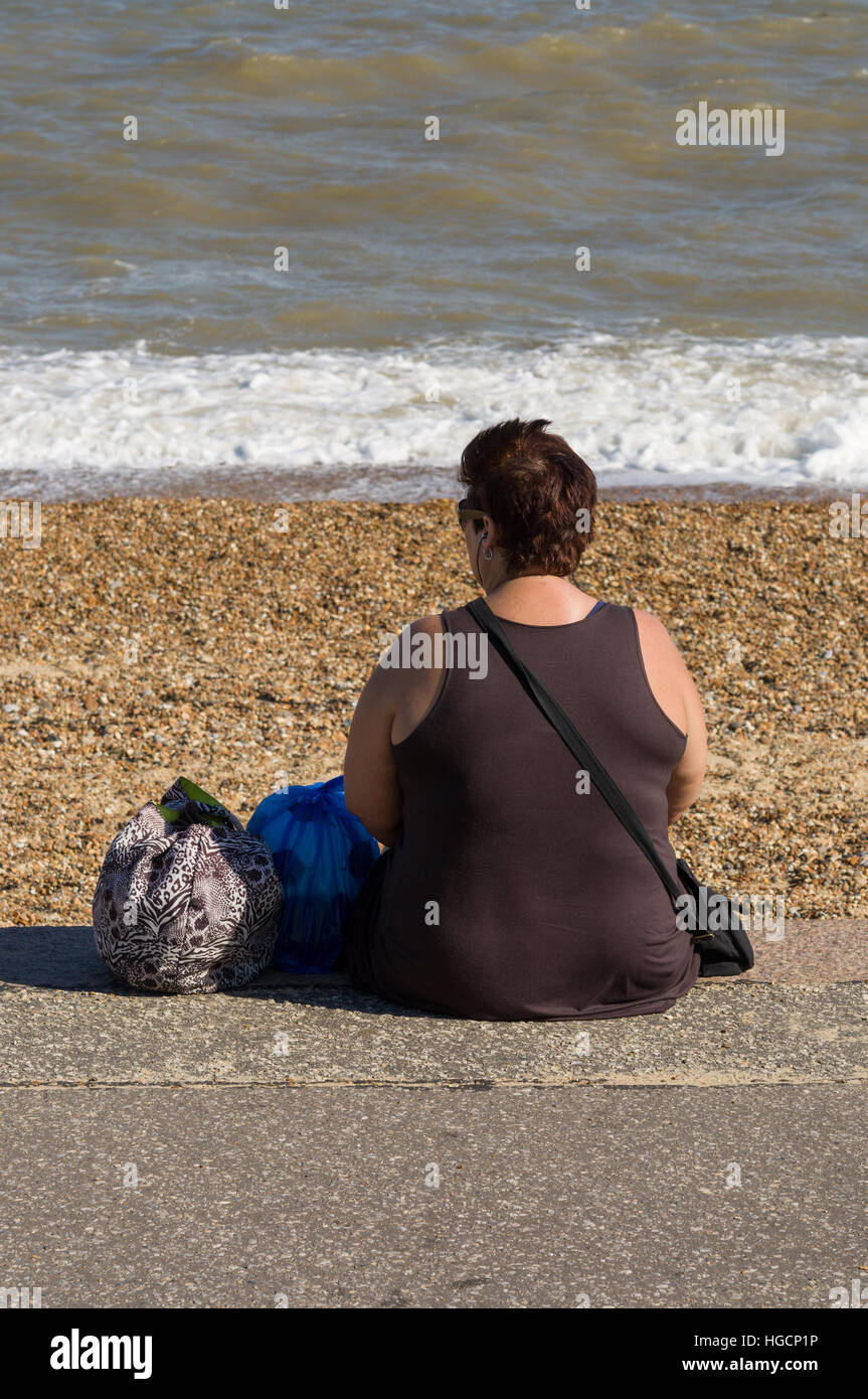 Fat person beach hi-res stock photography and images - Alamy
