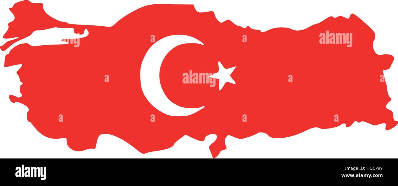 Turkish map flag Stock Vector Images - Alamy