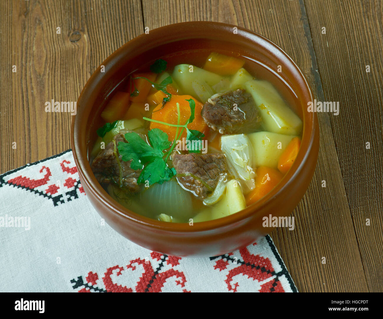 Perinteinen lihakeitto - Traditional Finnish meat soup Stock Photo - Alamy