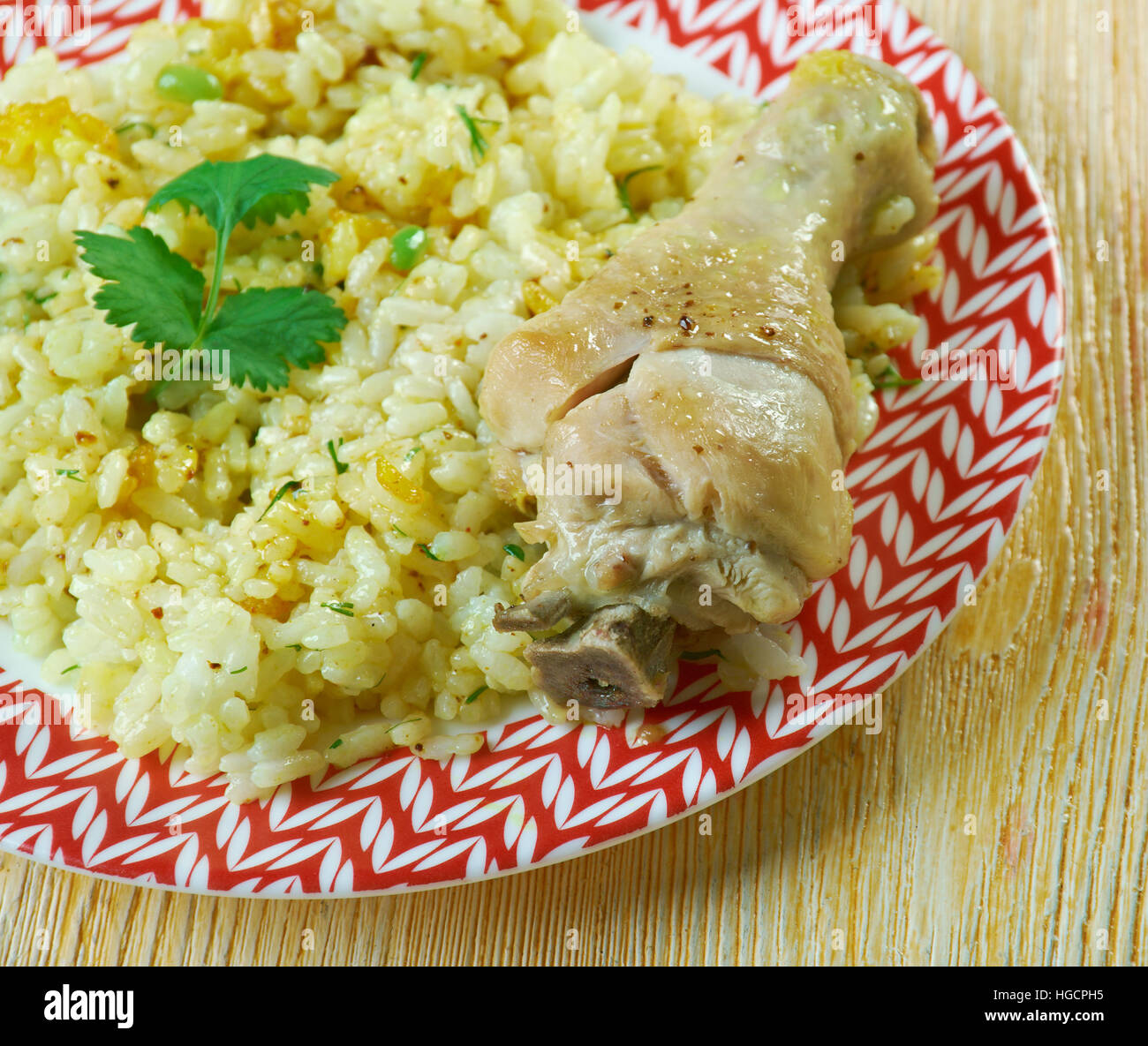 Dan Bauk delicious Burmese Chicken briyani Stock Photo - Alamy