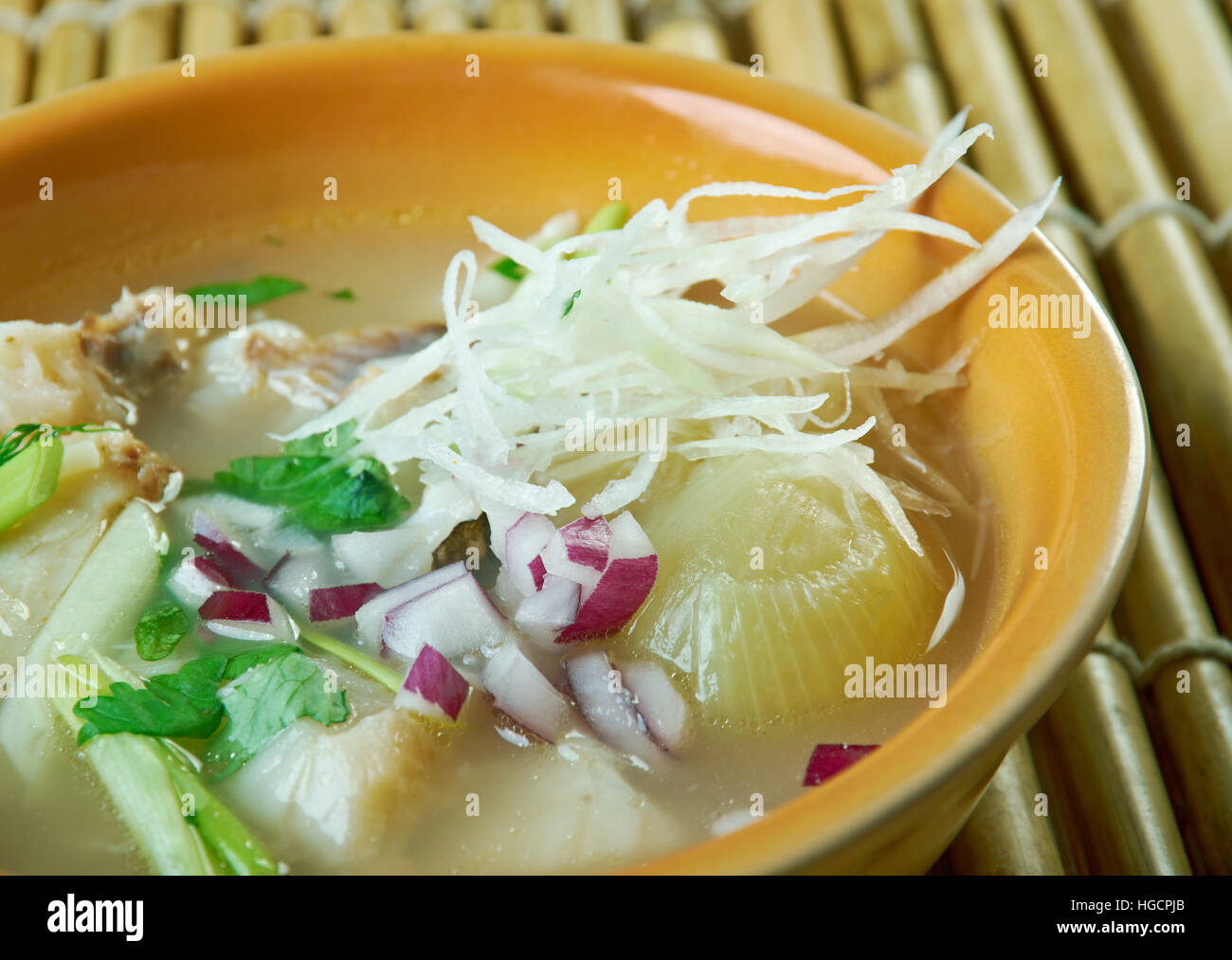 Tekwan fish soup typical of palembang hi-res stock photography and ...