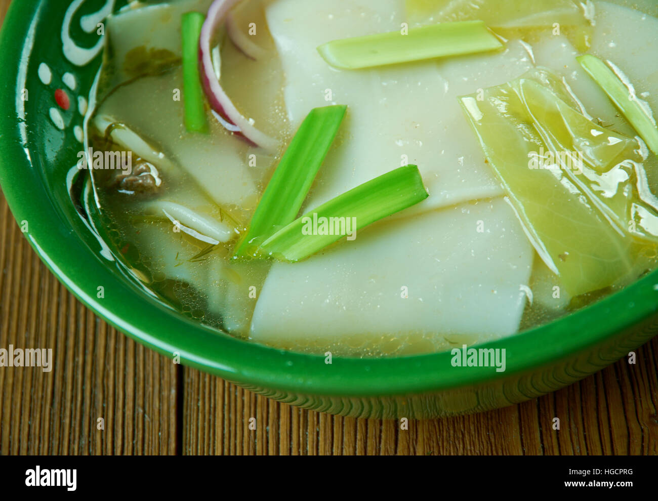 Thenthuk noodle soup in Tibetan cuisine Stock Photo - Alamy