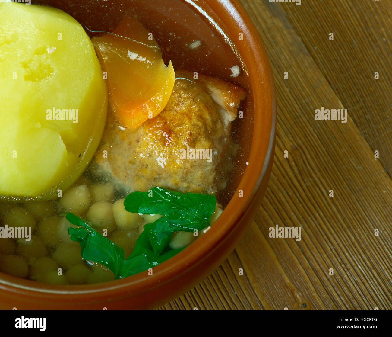 Kufta bozbash Iranian, Azerbaijan,Middle Eastern mutton soup Stock ...