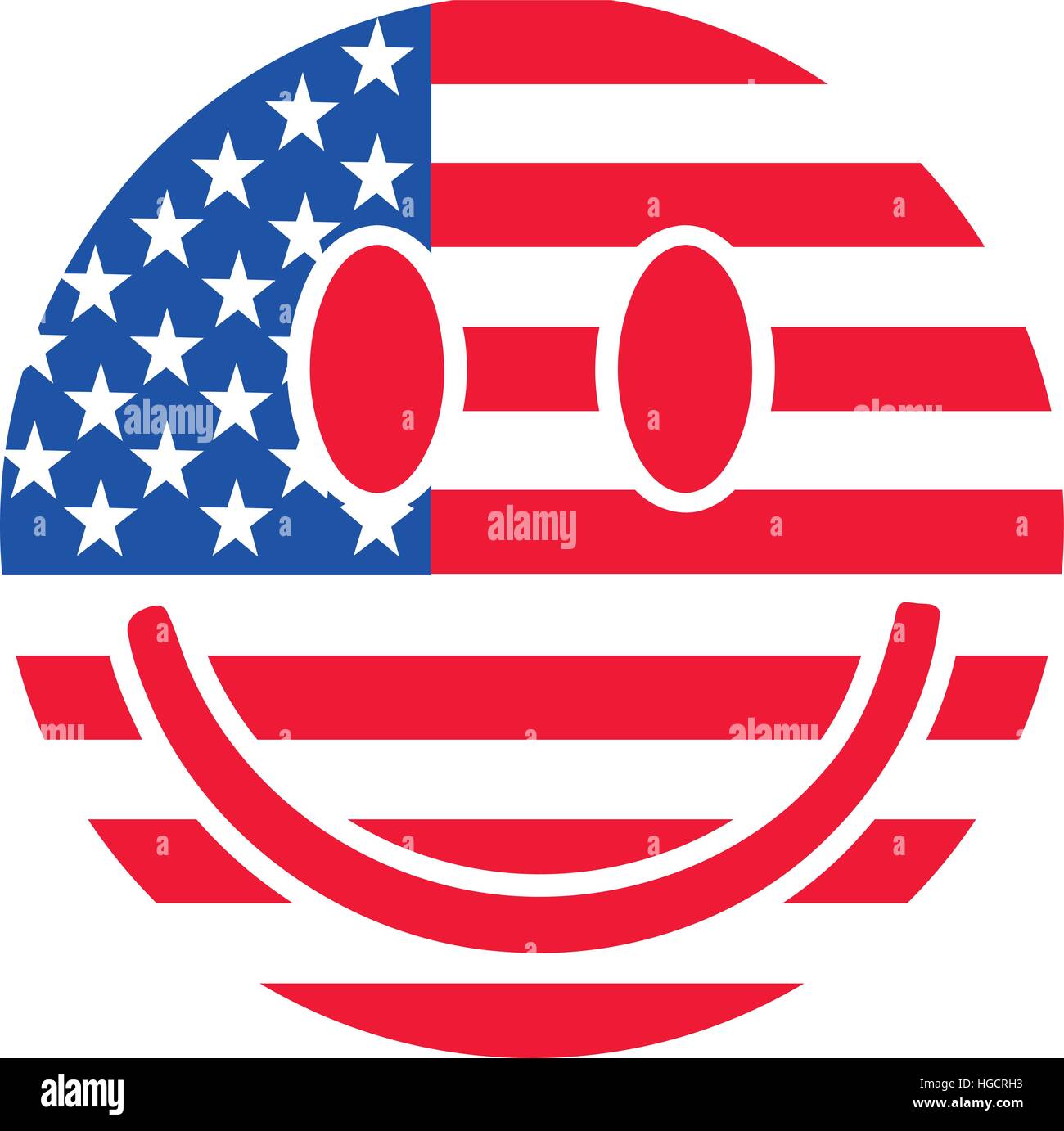 USA flag Smiley Stock Vector Image & Art - Alamy