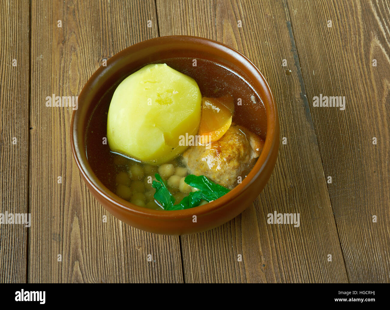 Kufta bozbash Iranian, Azerbaijan,Middle Eastern mutton soup Stock ...