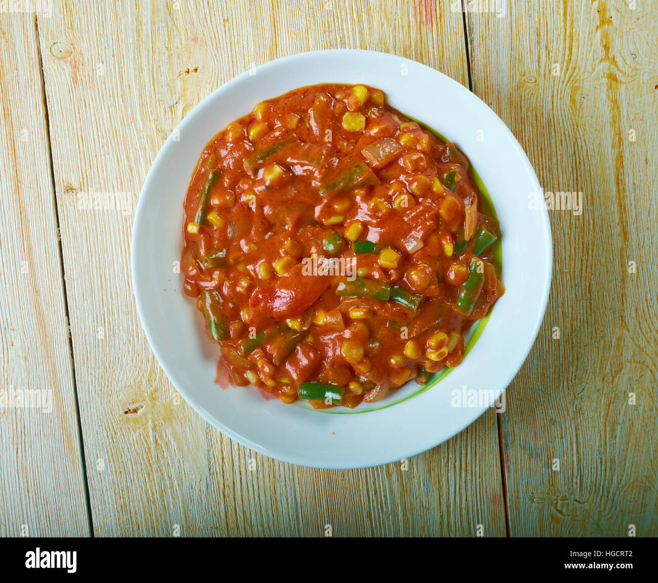 Corn Capsicum Masala Recipe - Side Dish For Chapati,Pulao Stock Photo ...