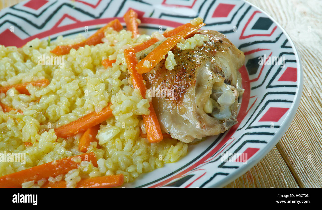 Persian Carrot rice Havij Polo Stock Photo - Alamy