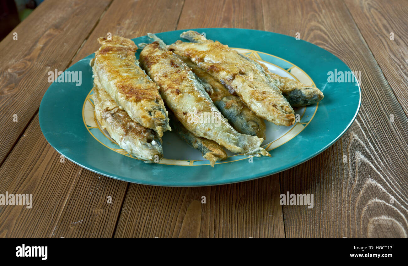 friteeratut muikut - Finnish Fried whitefish Stock Photo - Alamy