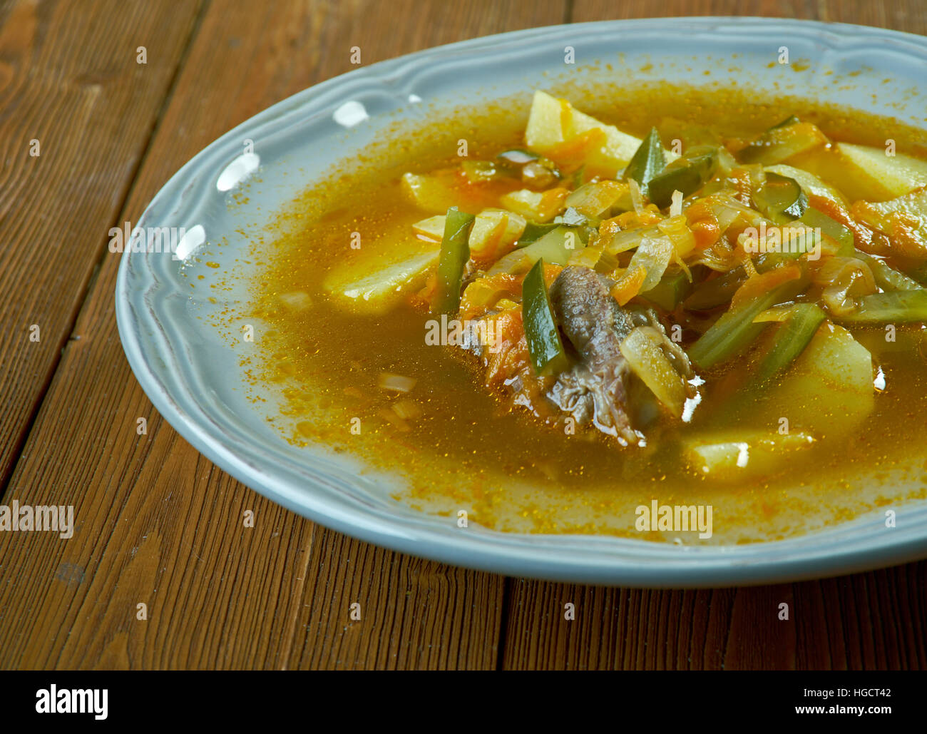 Rassolnik traditional Russian soup made from pickled cucumbers, pearl ...