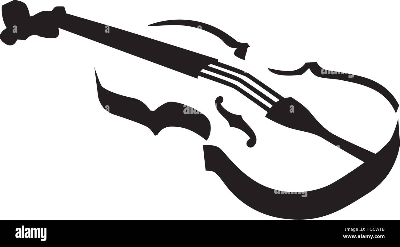 Music violin outline Stock Vector Images - Alamy
